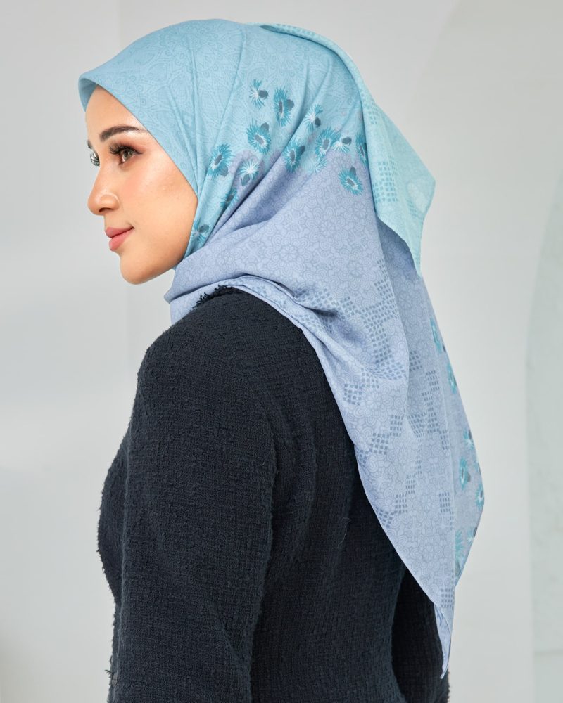 CALIA Cotton Voile Square | Blue – My Store