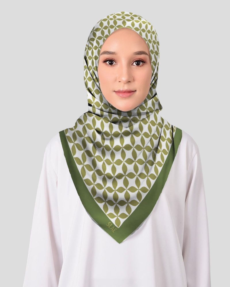 LAIRA Cotton Voile Square | Green – My Store